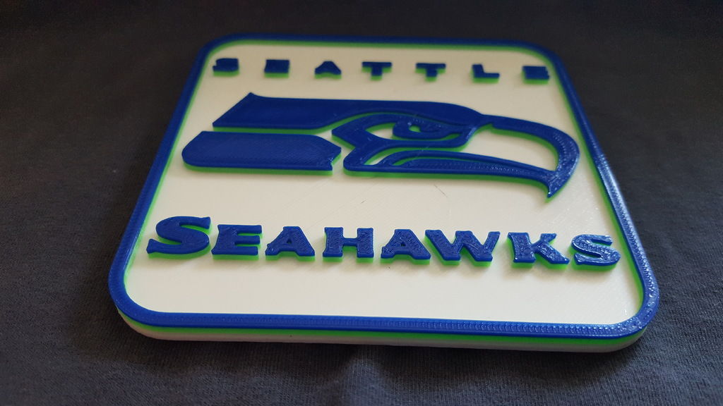 Seattle Seahawks Logo 4" x 4" Coaster / Plackard by SkippyMcSlappyPants ...