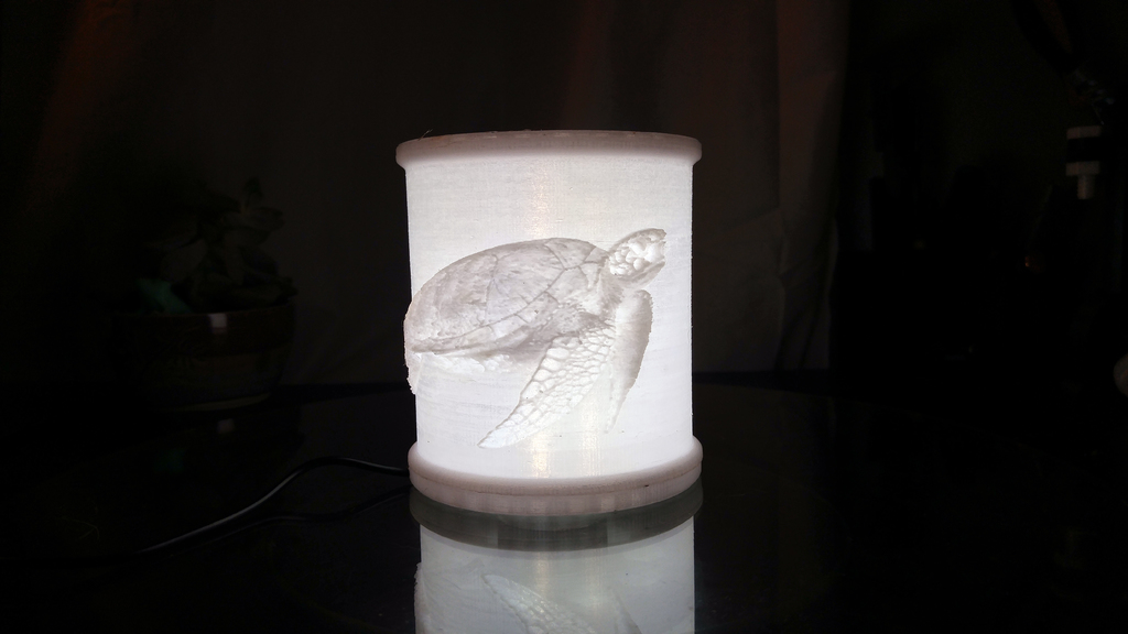 Turtle Lithophane Lamp by Atom's Lab | Download free STL model ...