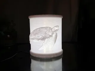 Turtle Lithophane Lamp by Atom's Lab | Download free STL model ...
