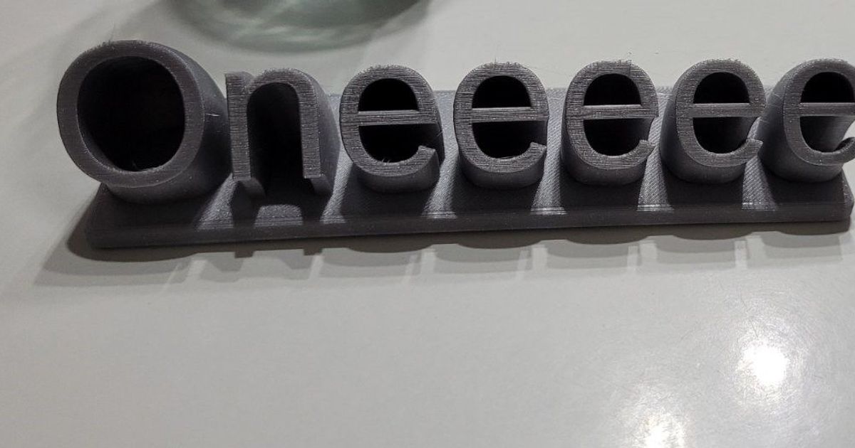 Sweeping name text Oneeeee by Vlastinko | Download free STL model ...