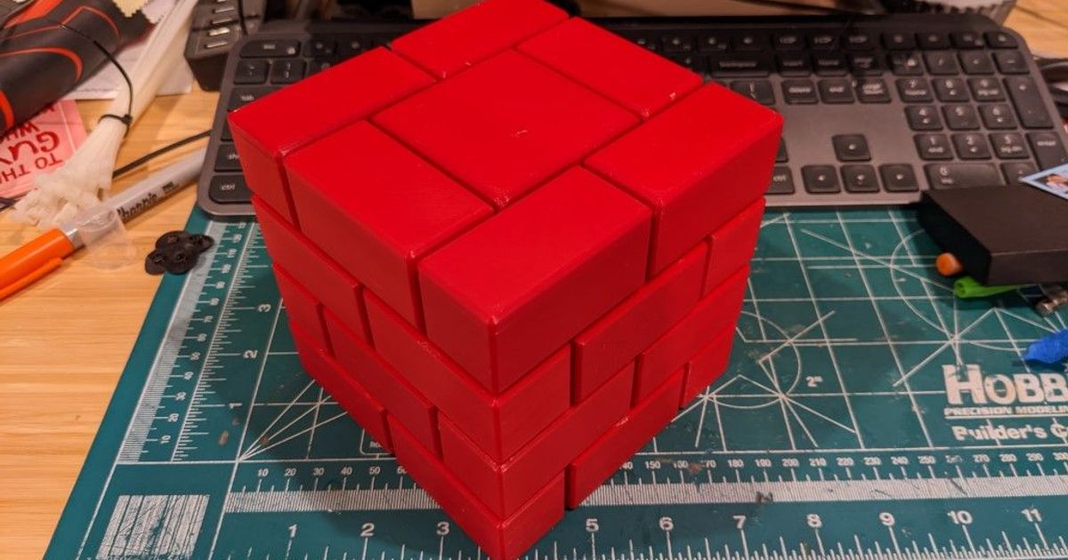 Brick Block Puzzle Box 200% by chking | Download free STL model ...