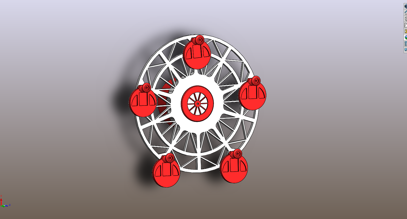 Motorized Ferris-Wheel-key-holder by Kickou | Download free STL model ...