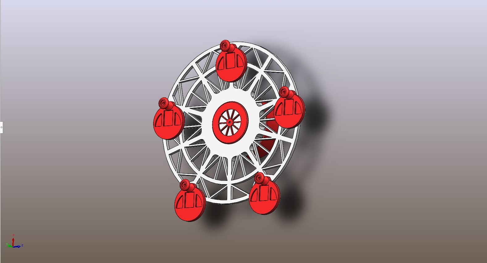 Motorized Ferris-Wheel-key-holder by Kickou | Download free STL model ...