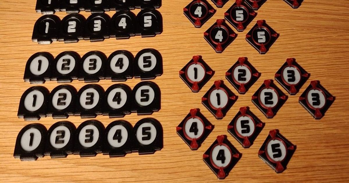 X-Wing Miniatures - Ship Numbers and Target Lock Tokens por ...