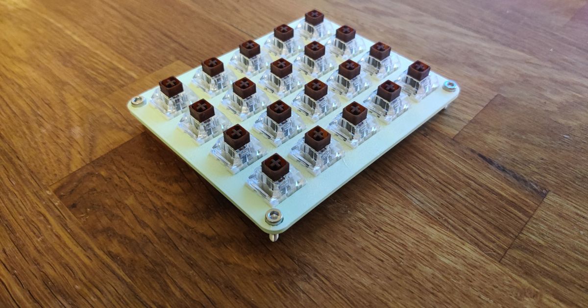 Raspberry pi Pico keypad 20 switches (Top plate) by Axels01 | Download ...