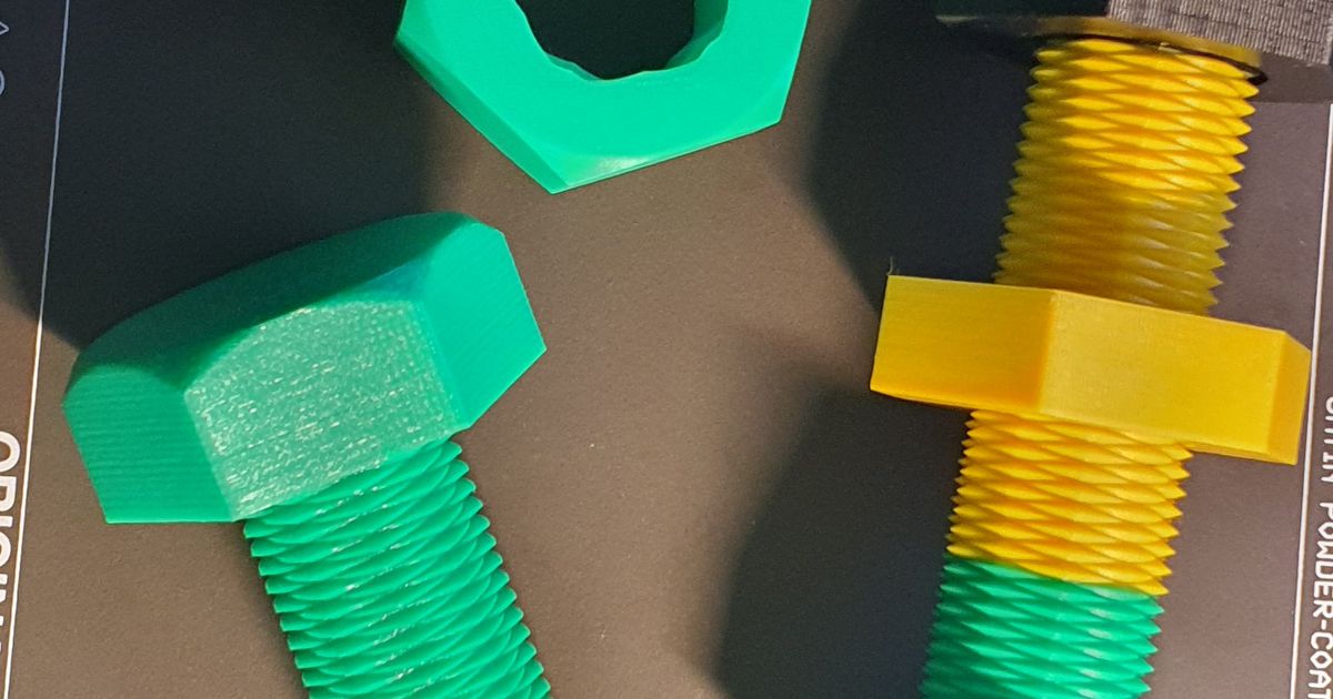 M39 bolt with nuts by klemen787 | Download free STL model | Printables.com