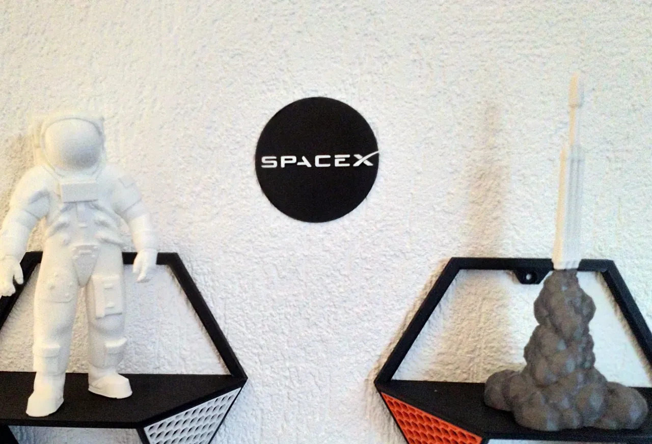 SpaceX Logo Plate by Sarusani | Download free STL model | Printables.com