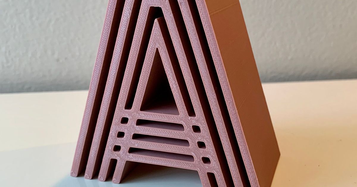 Decorative Block Initial 'A' by Art G | Download free STL model ...