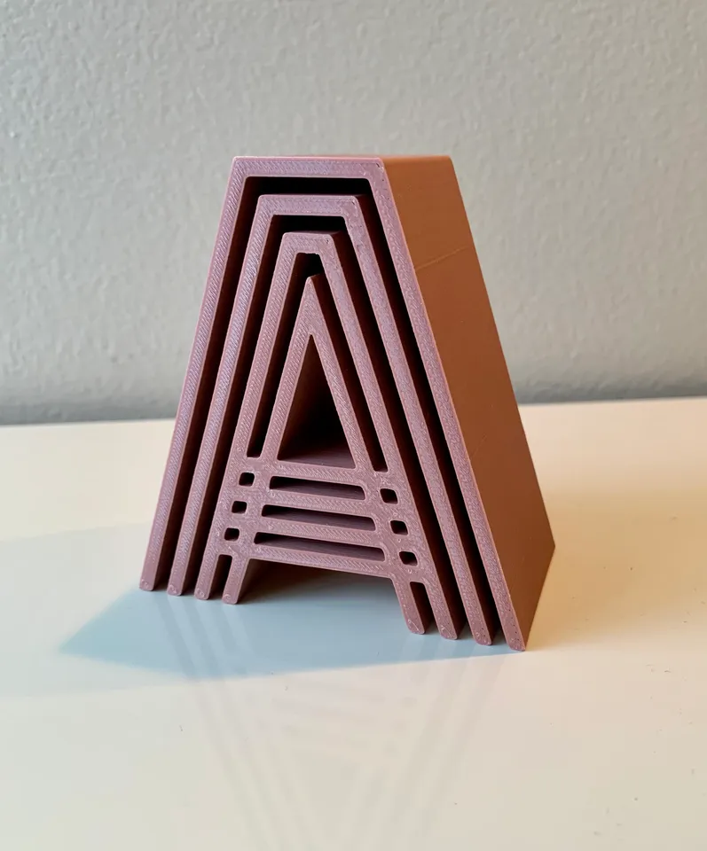 Decorative Block Initial 'A' by Art G | Download free STL model ...