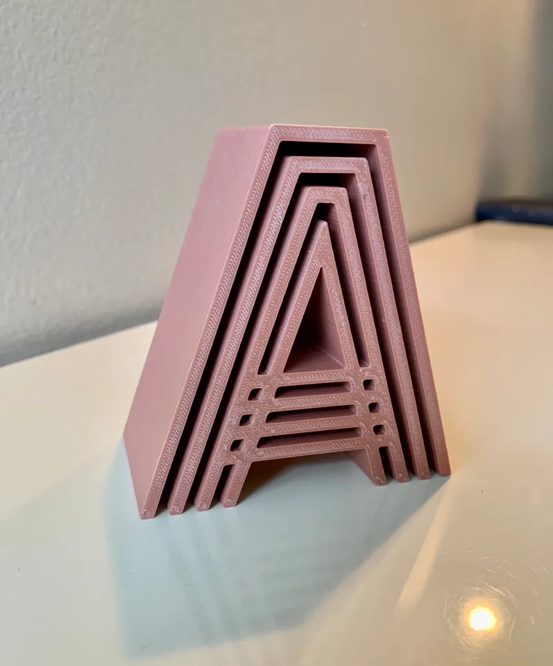 Decorative Block Initial 'A' by Art G | Download free STL model ...