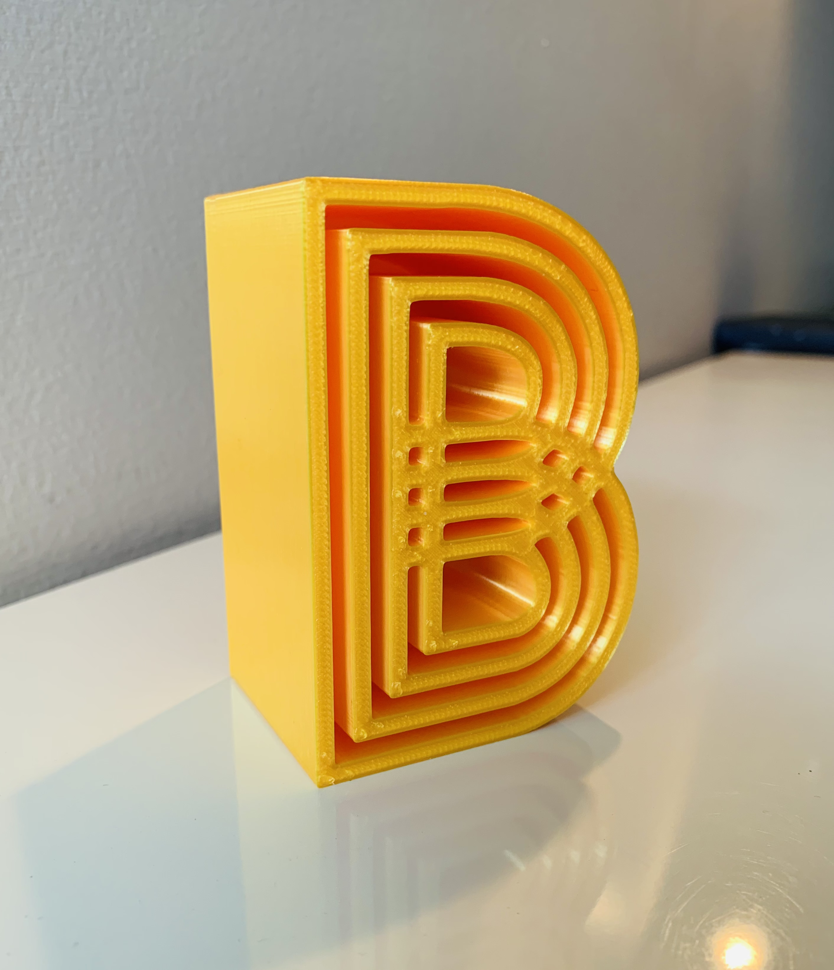 Decorative Block Initial 'B' by Art G | Download free STL model ...