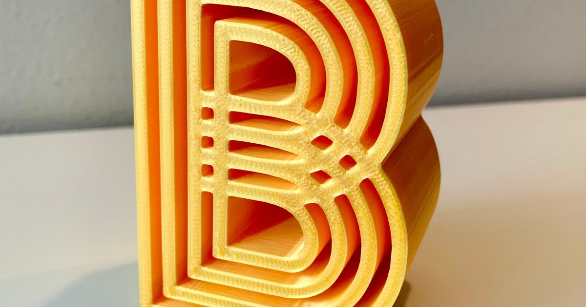Decorative Block Initial 'B' by Art G | Download free STL model ...