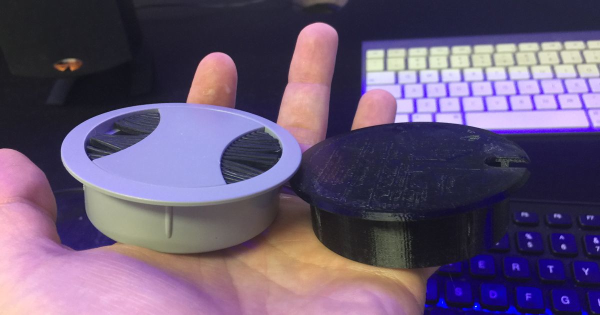 Desk Cable Ports for 3"(64mm) holes (Ikea SIGNUM replacement) by McMatt ...