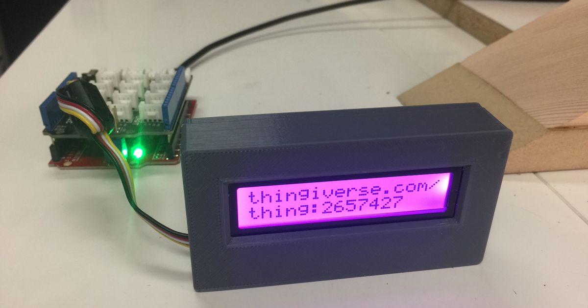 Case for Seeed Grove RGB 16x2 LCD Display by McMatt | Download free STL ... Case for Seeed Grove RGB 16x2 LCD Display by McMatt | Download free STL ...