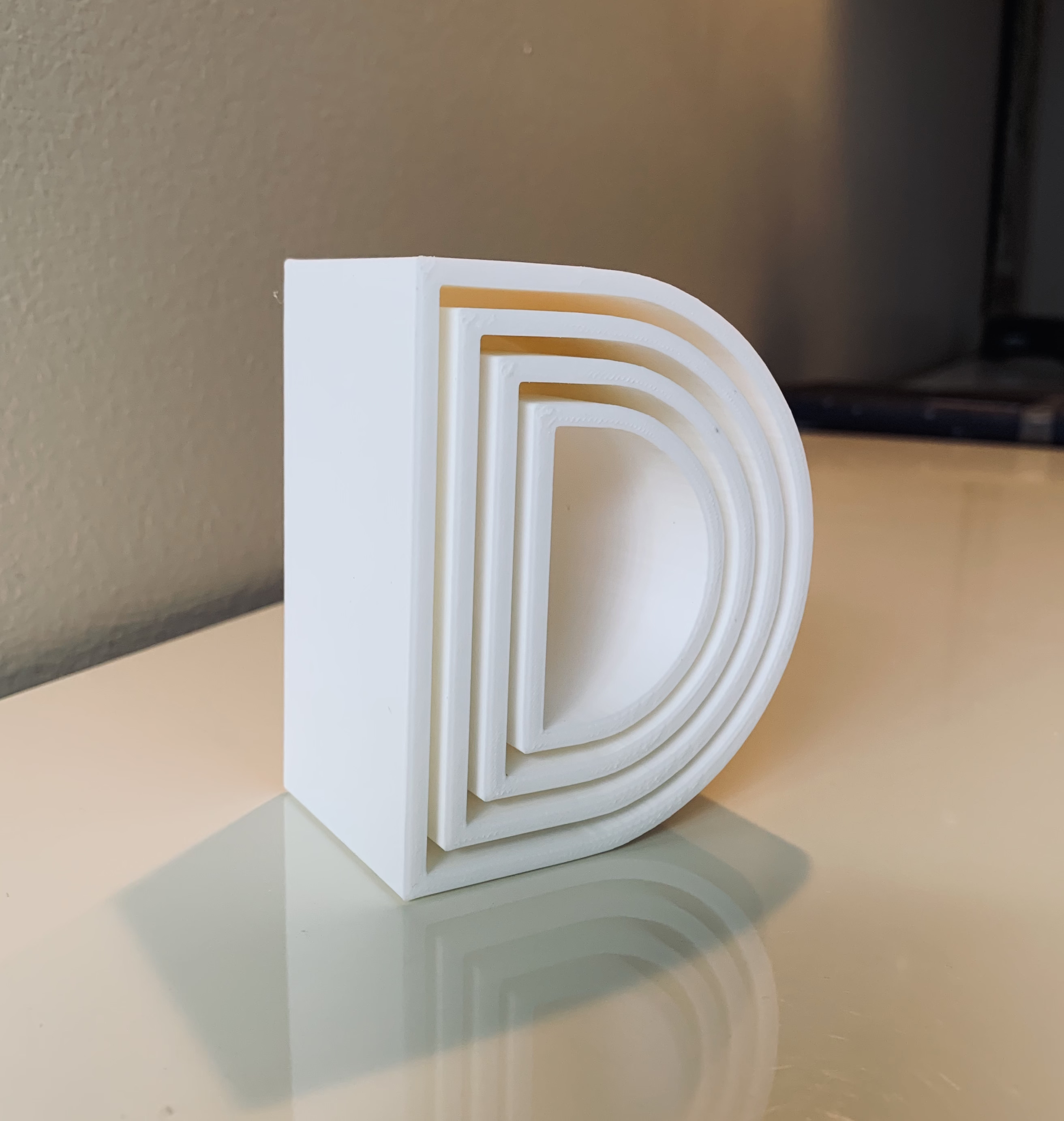 Decorative Block Initial 'D' by Art G | Download free STL model ...