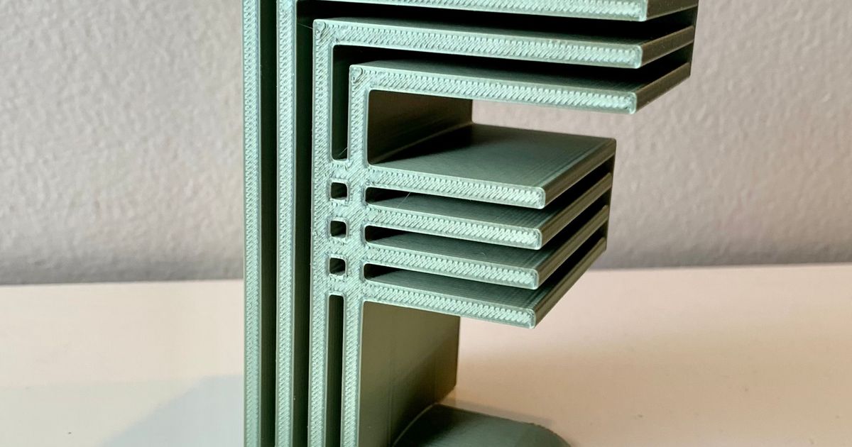 Decorative Block Initial 'F' by Art G | Download free STL model ...