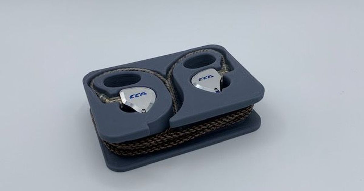 CCA-C12 IEM EARPHONE WRAP CASE by ChuckTheSquirrel | Download free STL ...
