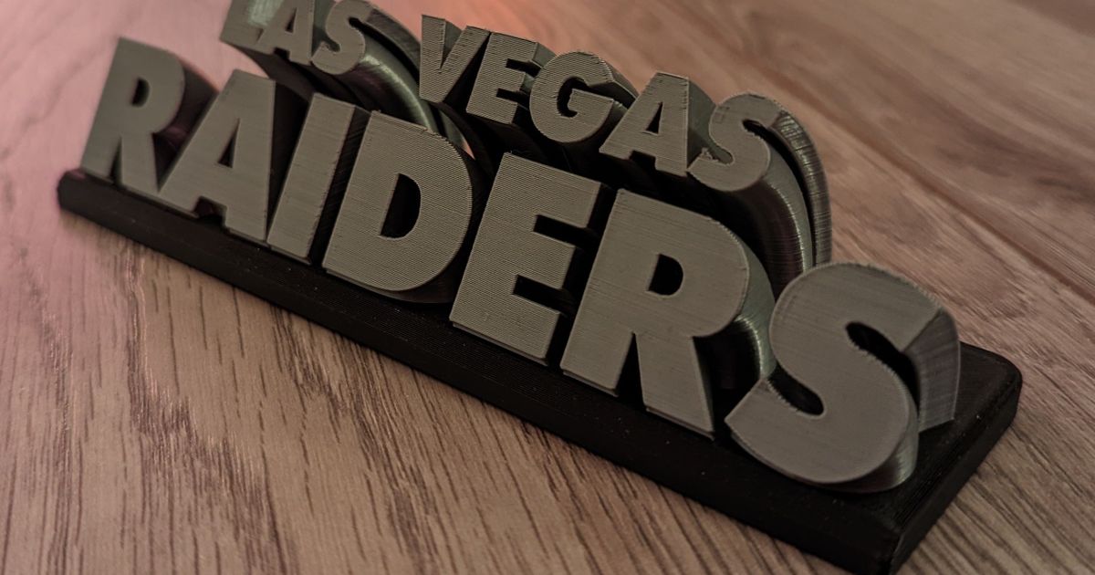 Raiders Name Tag by Neohhhh | Download free STL model | Printables.com