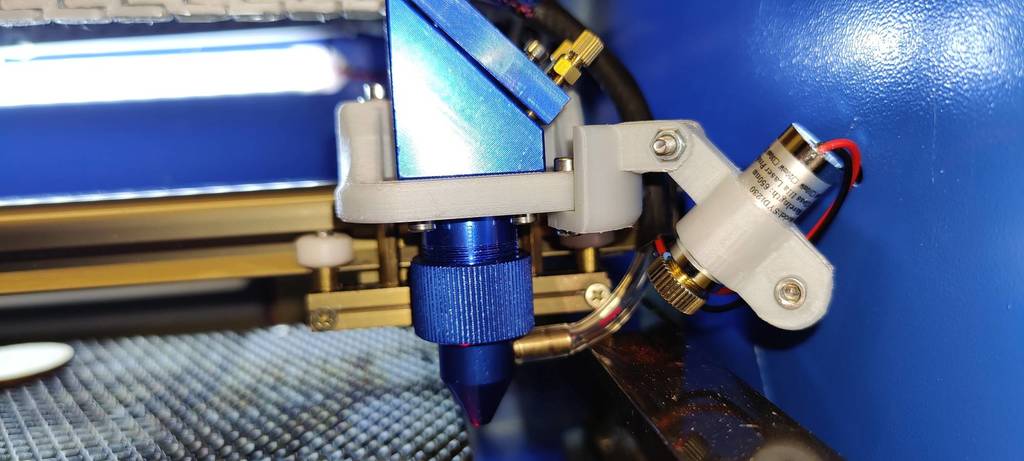 Addon for Cloudray K40 Mount to attach red dot 12mm aiming laser by ...