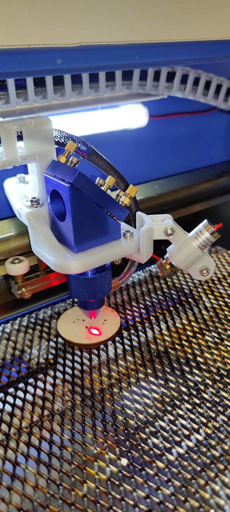 Addon for Cloudray K40 Mount to attach red dot 12mm aiming laser by ...