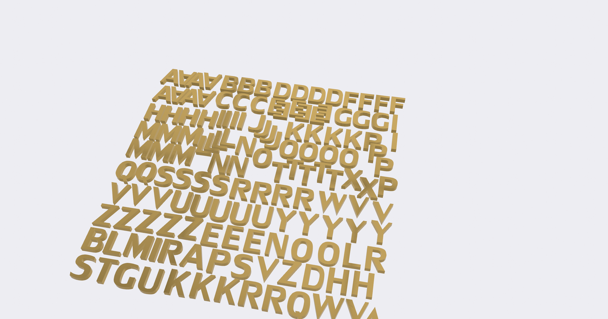 Abeceda by palladin | Download free STL model | Printables.com