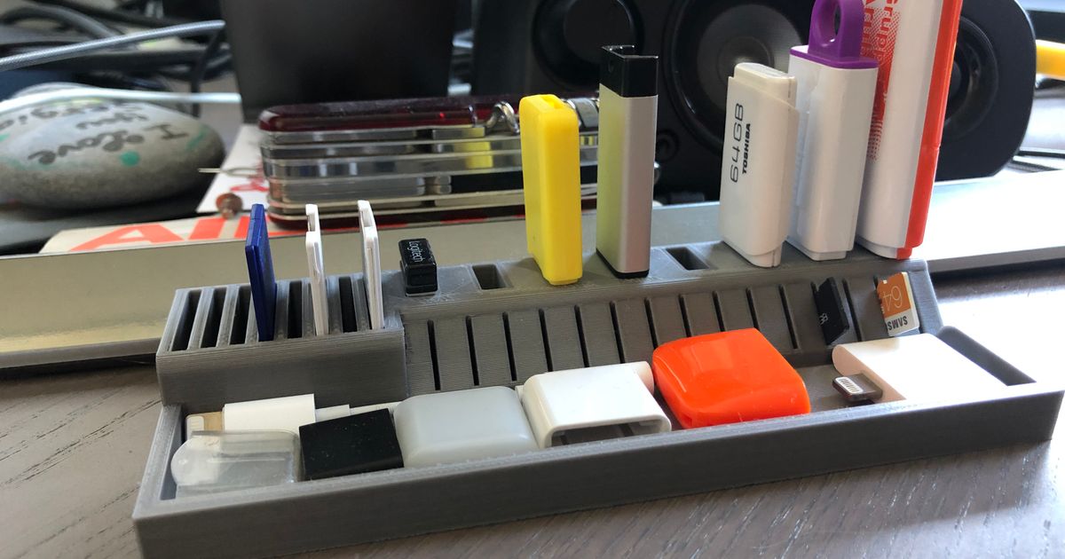 USB sticks, memory cards and caps holder by SirJohn2024 | Download free ...