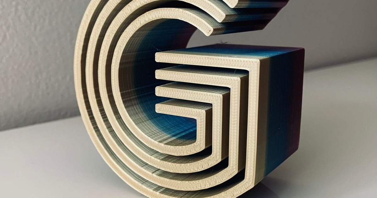 Decorative Block Initial 'G' by Art G | Download free STL model ...