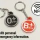 Blood Type Keychain with NFC Tag (v2) by PhilippHee | Download free STL ...