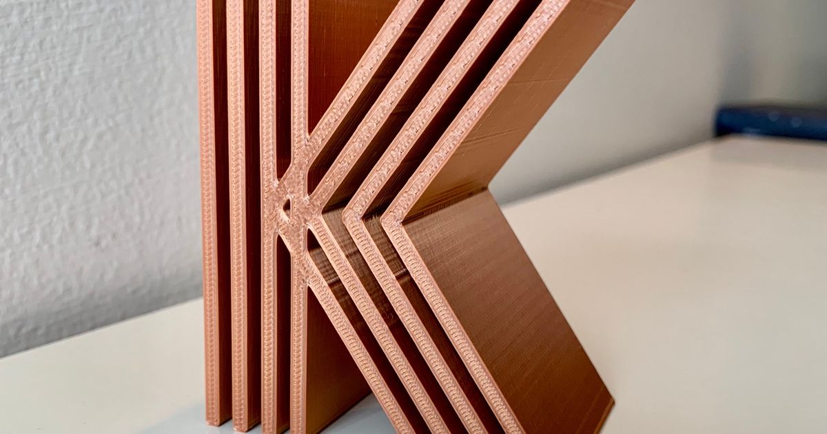 Decorative Block Initial 'K' by Art G | Download free STL model ...