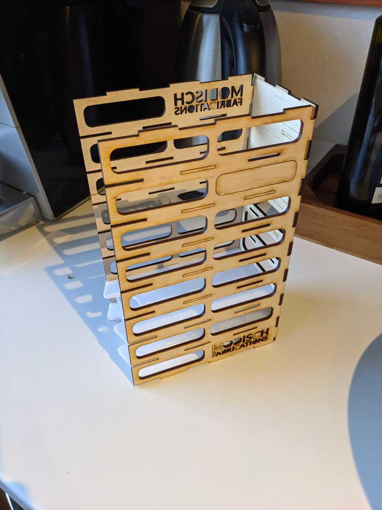 Box Rack (for cheap plastic boxes) by Modisch Fabrications | Download ...
