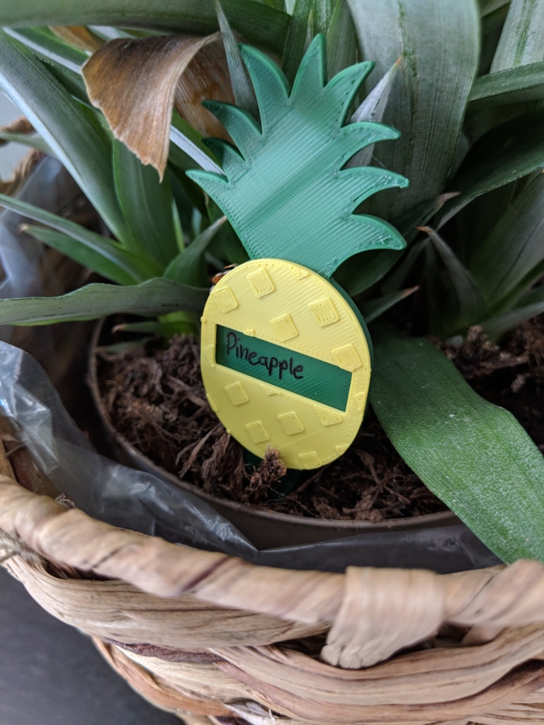 Pineapple flower label by Modisch Fabrications | Download free STL ...