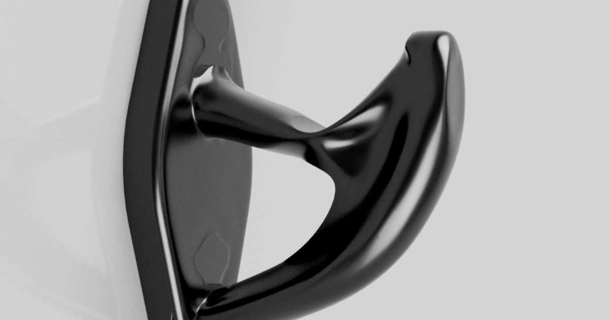 Generative Design Wall Hook by Uglylittlebush | Download free STL model ...