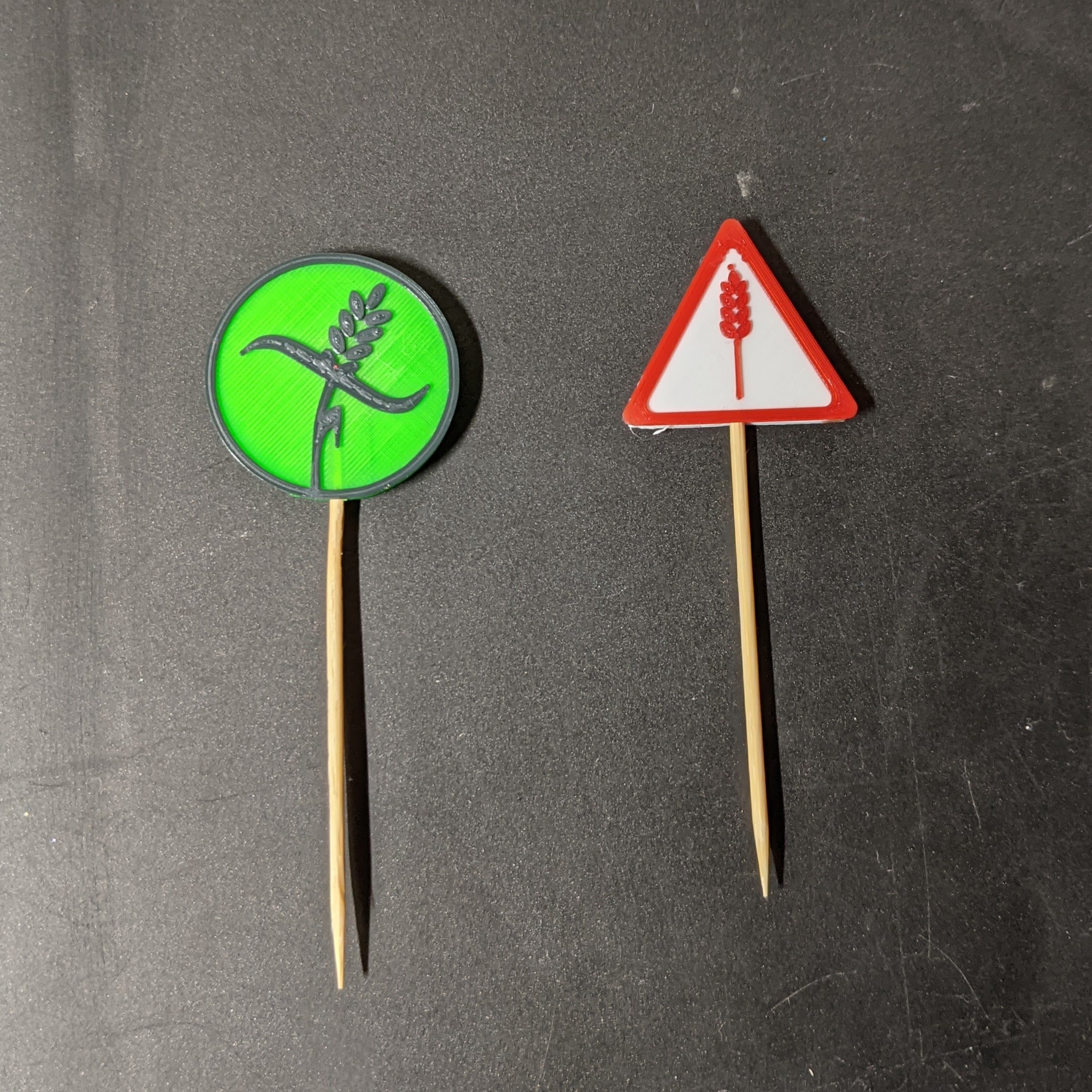 Toothpick sign: Gluten-free by phi.gl | Download free STL model ...