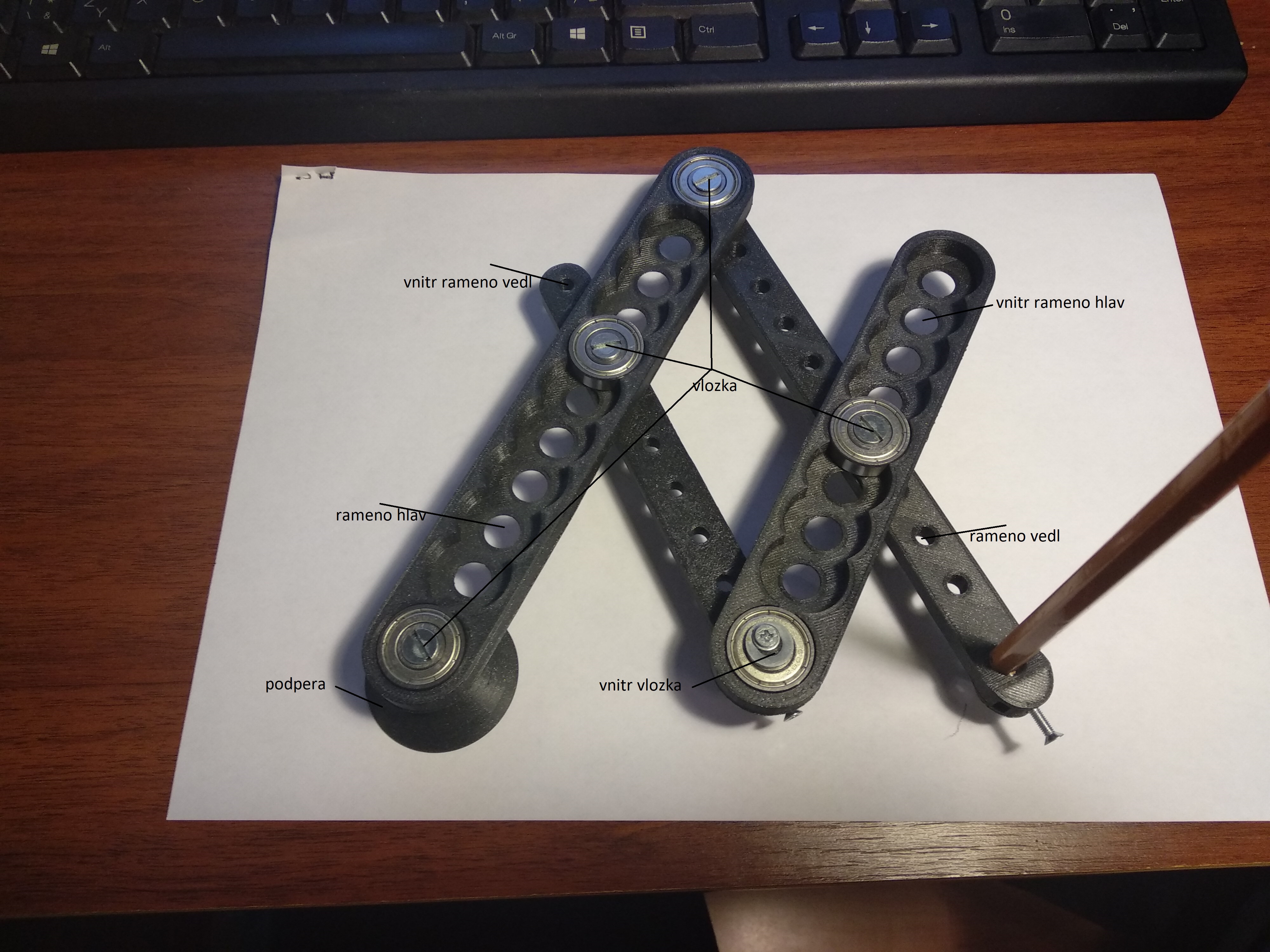 Pantograph for scaling up using 608 bearings by vachaj11 | Download ...