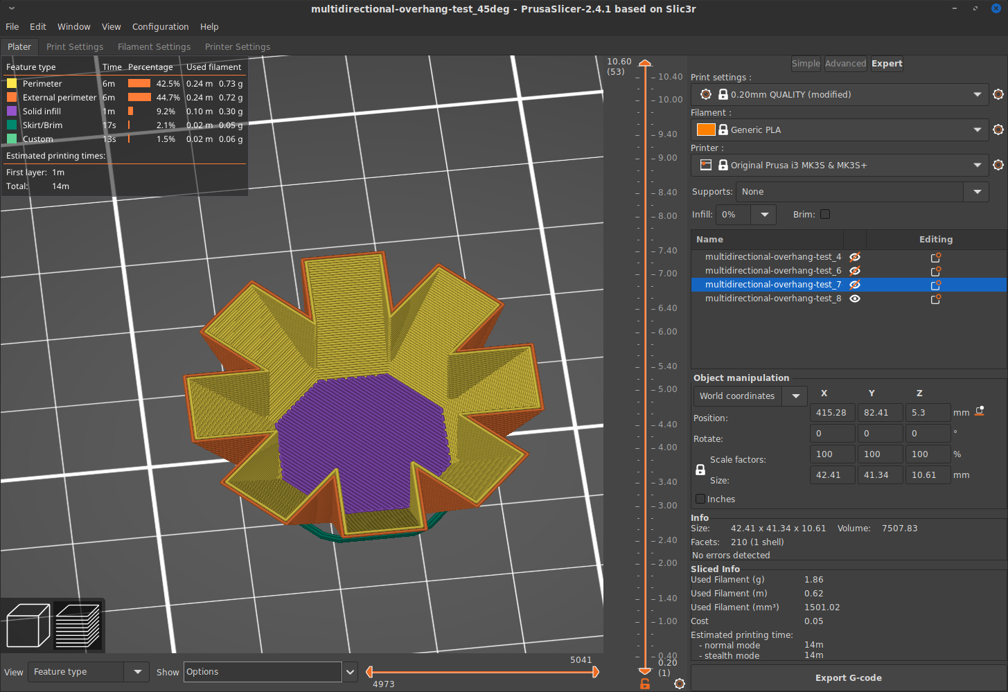 Multidirectional Overhang Test Model by Alex | Download free STL model ...