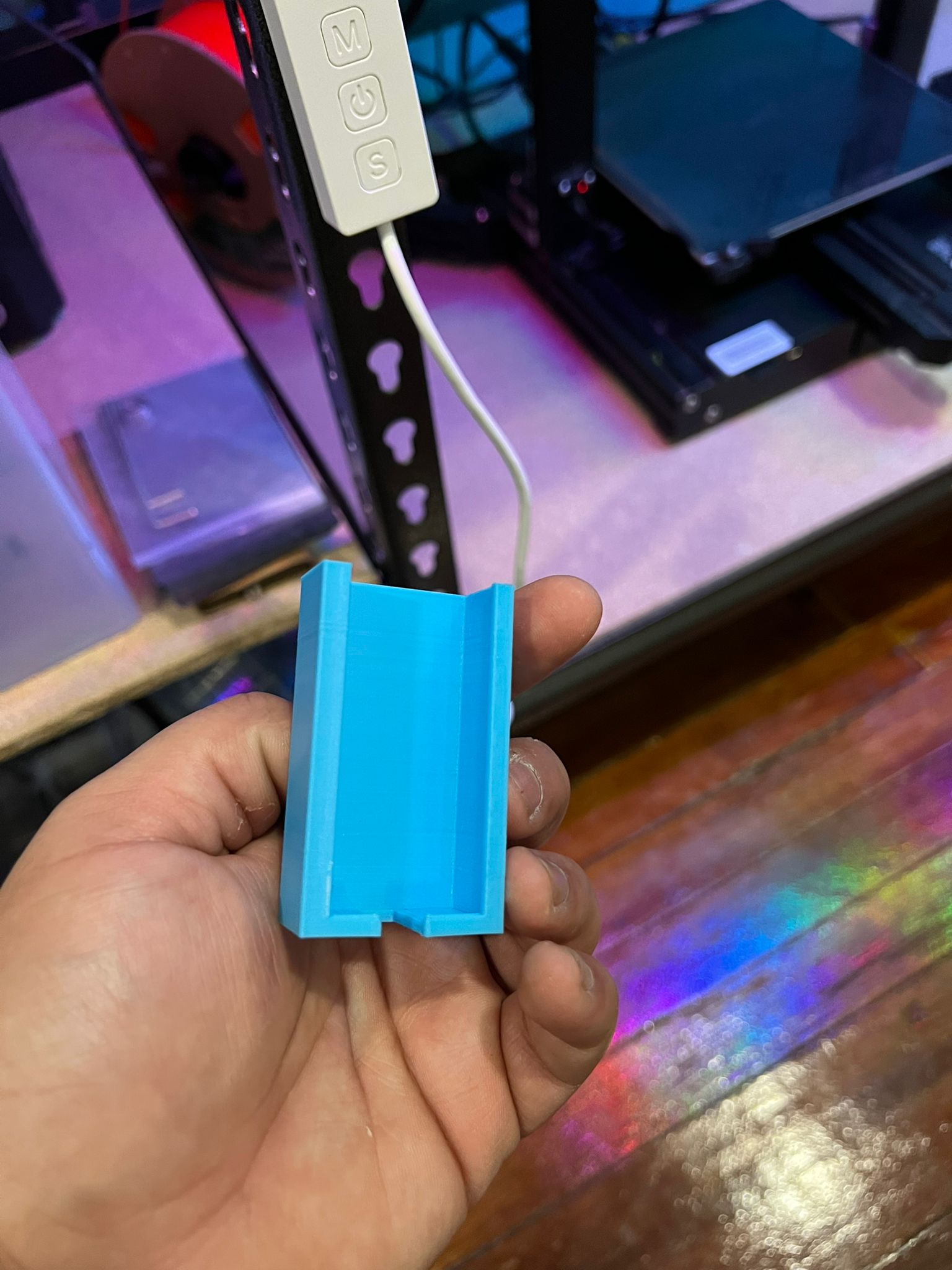 Rgb ligth controller Holder for rack shelf by Notorio3d | Download free ...