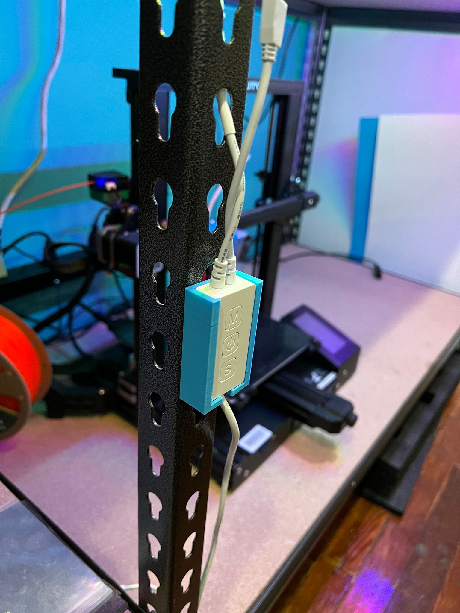 Rgb ligth controller Holder for rack shelf by Notorio3d | Download free ...