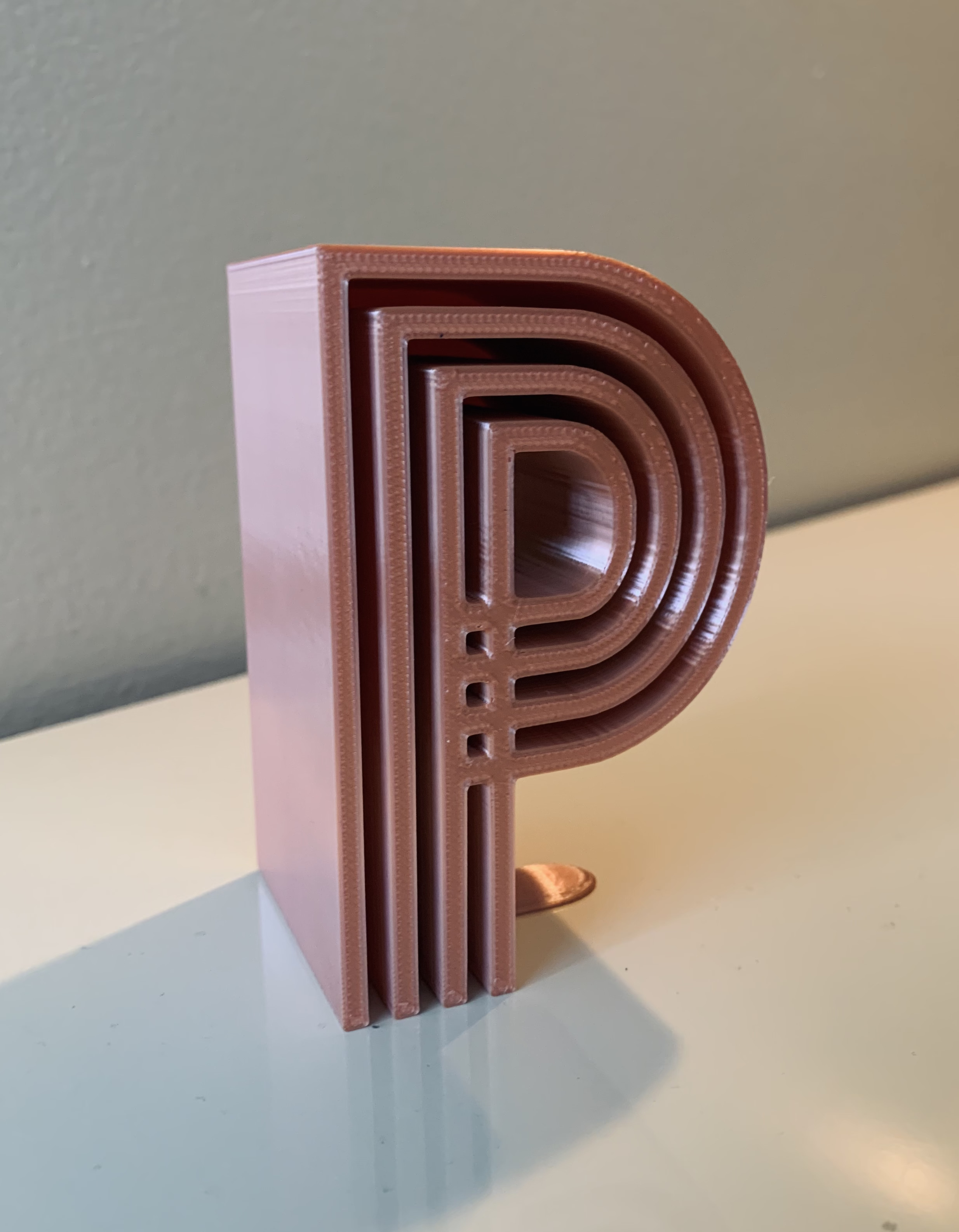 Decorative Block Initial 'P' by Art G | Download free STL model ...