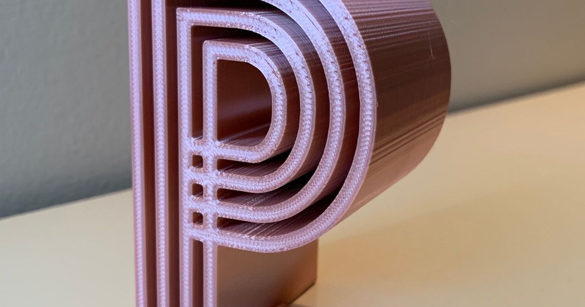 Decorative Block Initial 'P' by Art G | Download free STL model ...