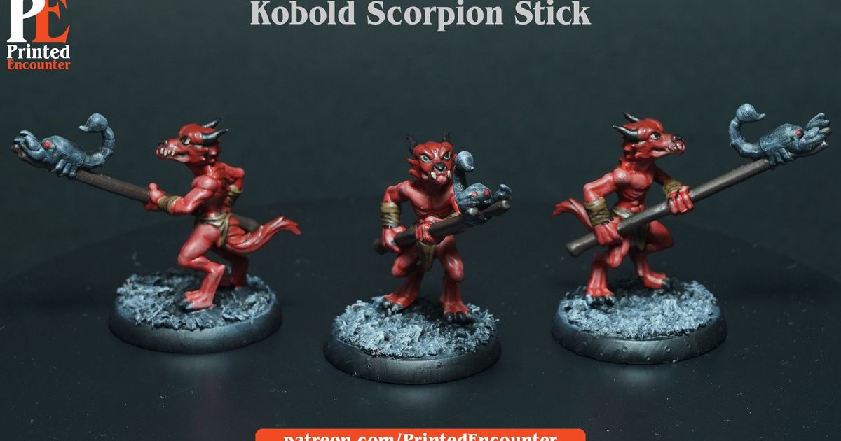 Kobold Scorpion Stick by Printed Encounter | Download free STL model ...