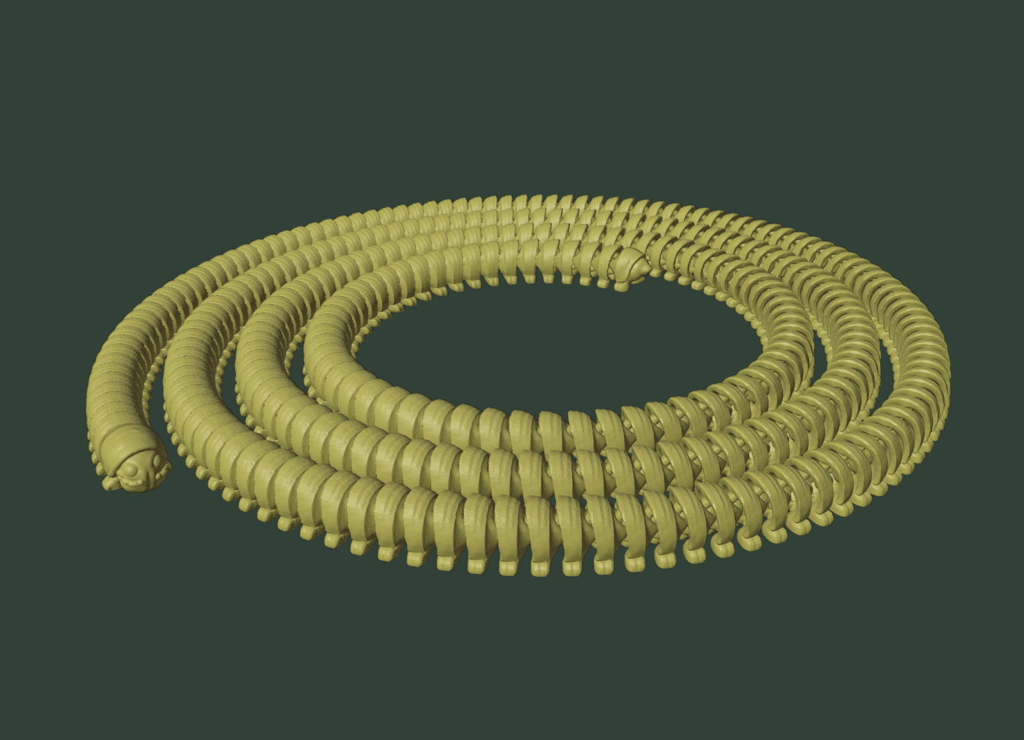 🐛MMMega Millipede: Print in place, articulated, support free, multiple ...
