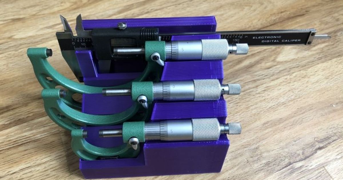 Desktop Mic and Caliper Stand by Duffman | Download free STL model ...