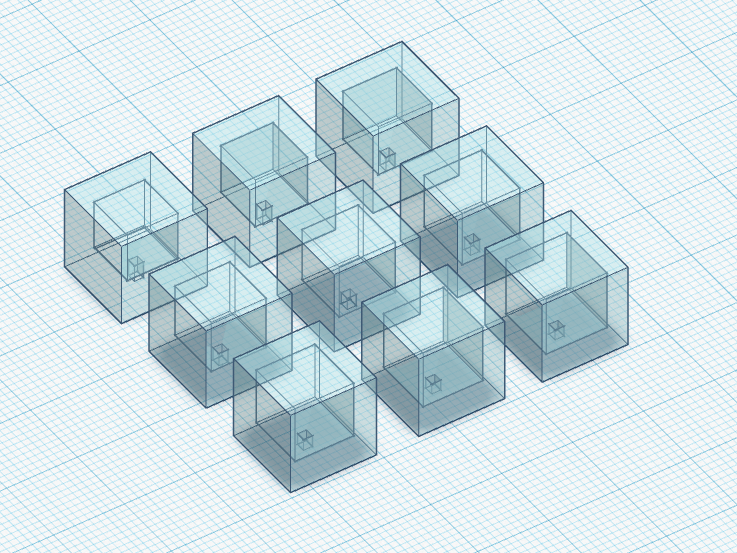 Reverse cartesian floating cubes that change density por Maclab.sk ...