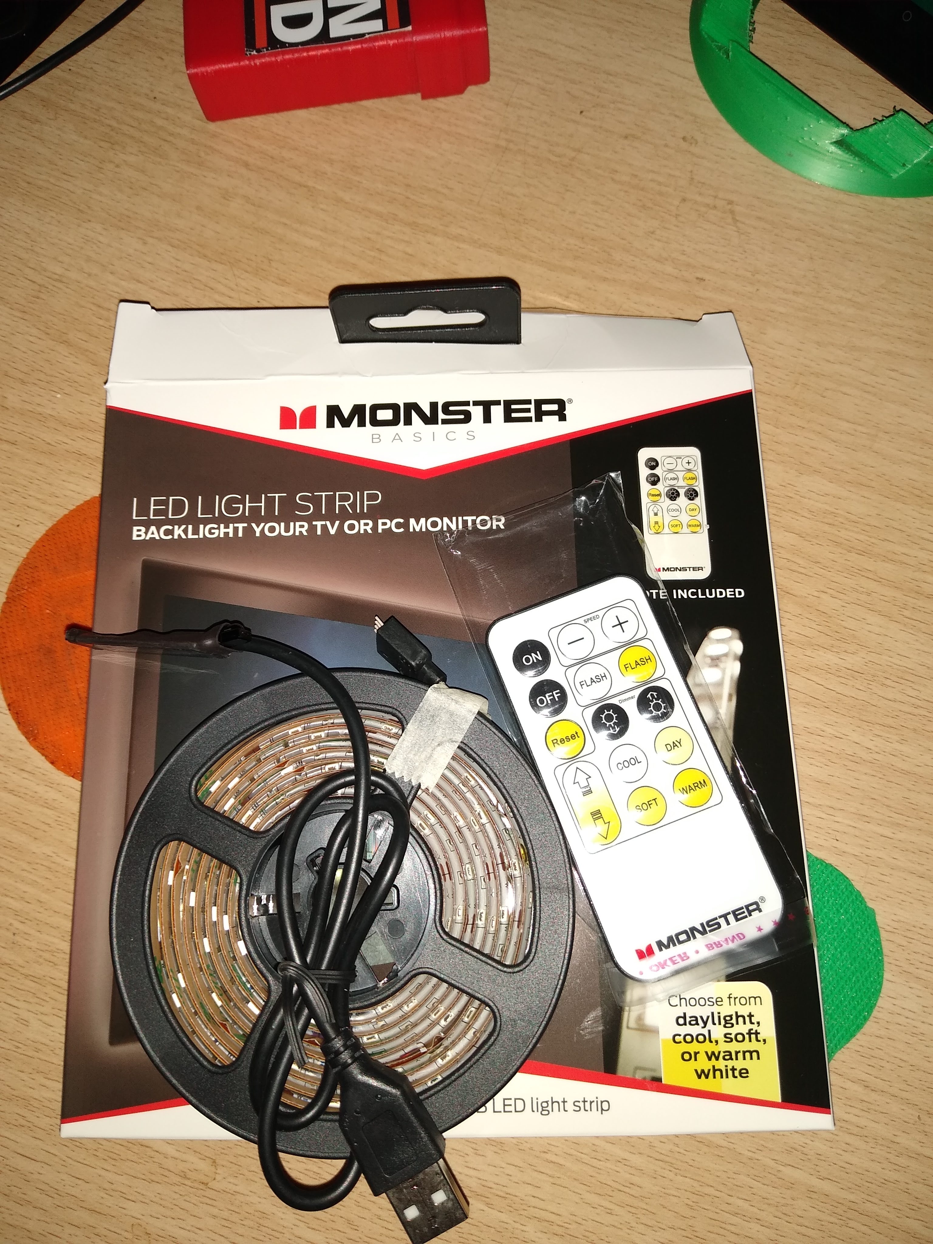 Monster LED remote holder by unhooked | Download free STL model ...