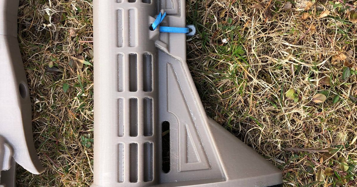 AR Style Adjustable Butt Stock by Levi | Download free STL model ...