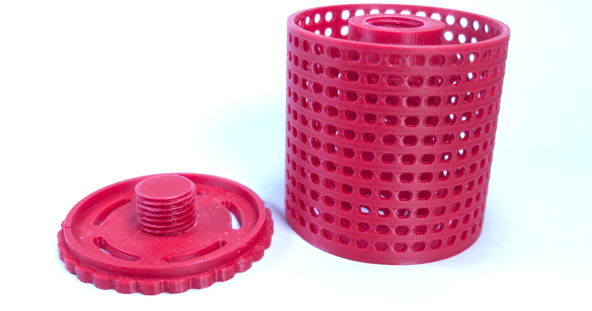 Silica gel container with screw cap by Kimframes | Download free STL ...