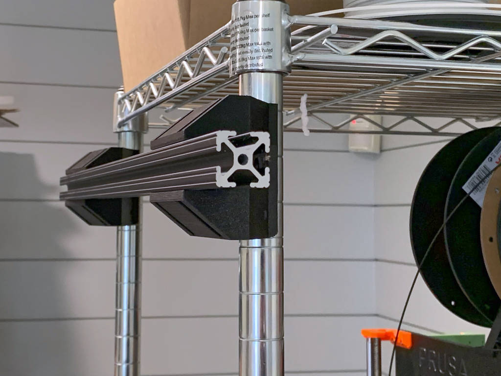 Wire Shelf to 8020 Series 10 extrusion Adapter by NotLikeALeafOnTheWind ...