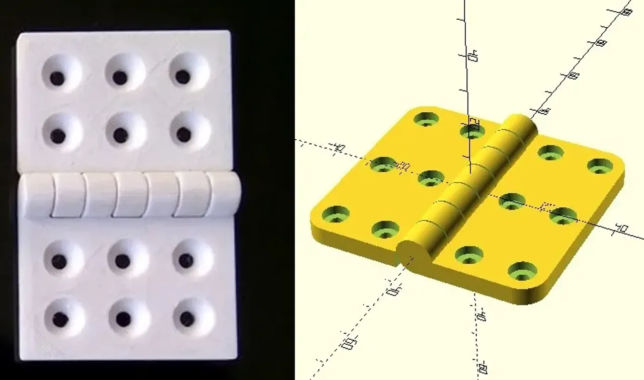 Print-in-place hinge by Kamil K | Download free STL model | Printables.com