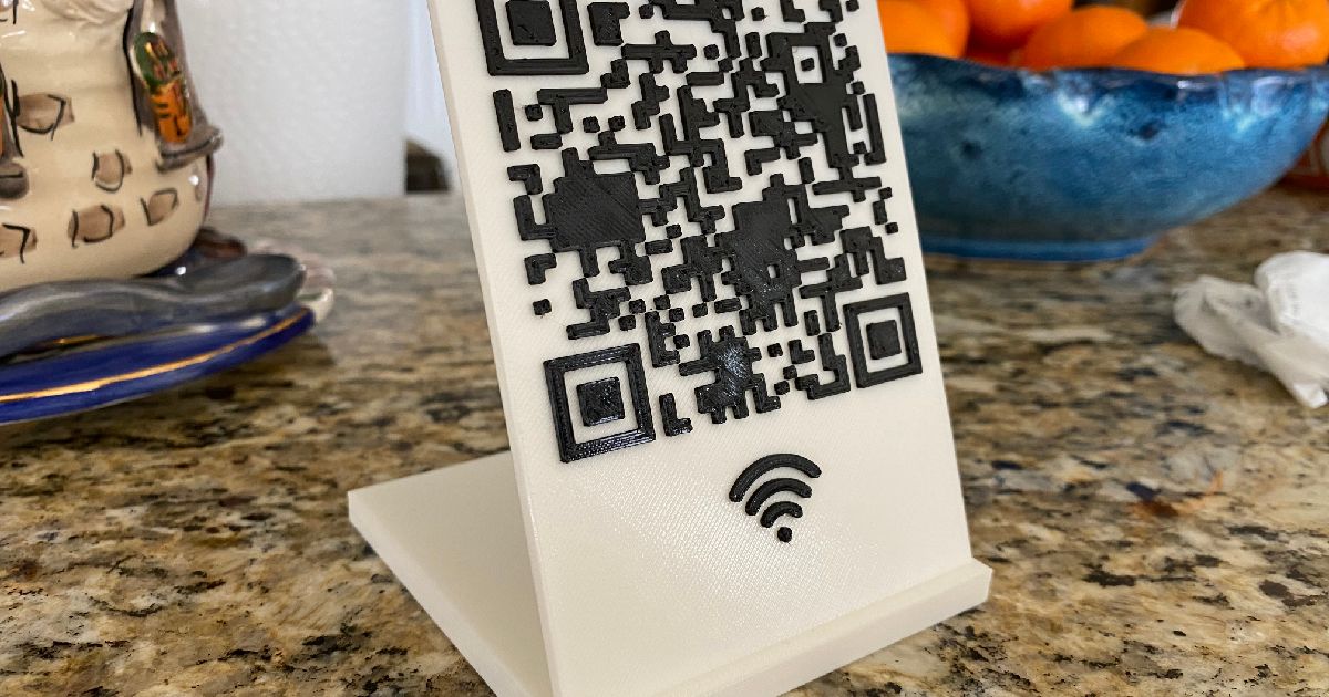 Guest WiFi QR Code Stand Remixed By Michaelq MakerWorld