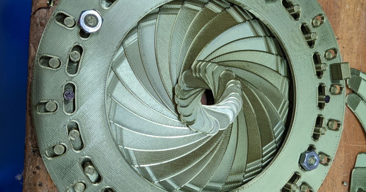 110mm mechanical iris by Wire | Download free STL model | Printables.com